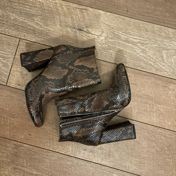 Steve Madden | Shoes | Steve Madden Snake Print Booties | Poshmark